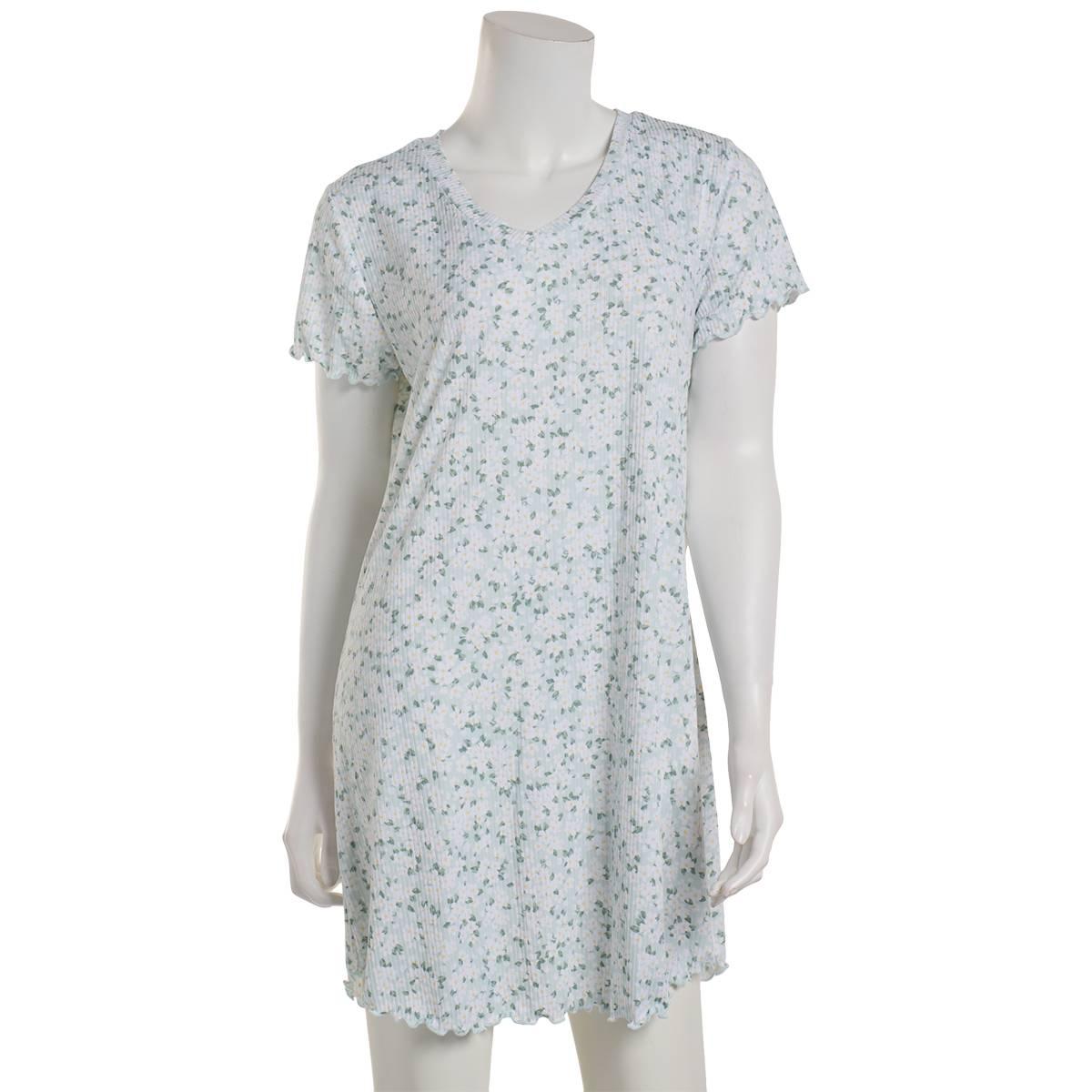 Click here for Womens Laura Ashley(R) Short Sleeve Floral V-Neck... prices