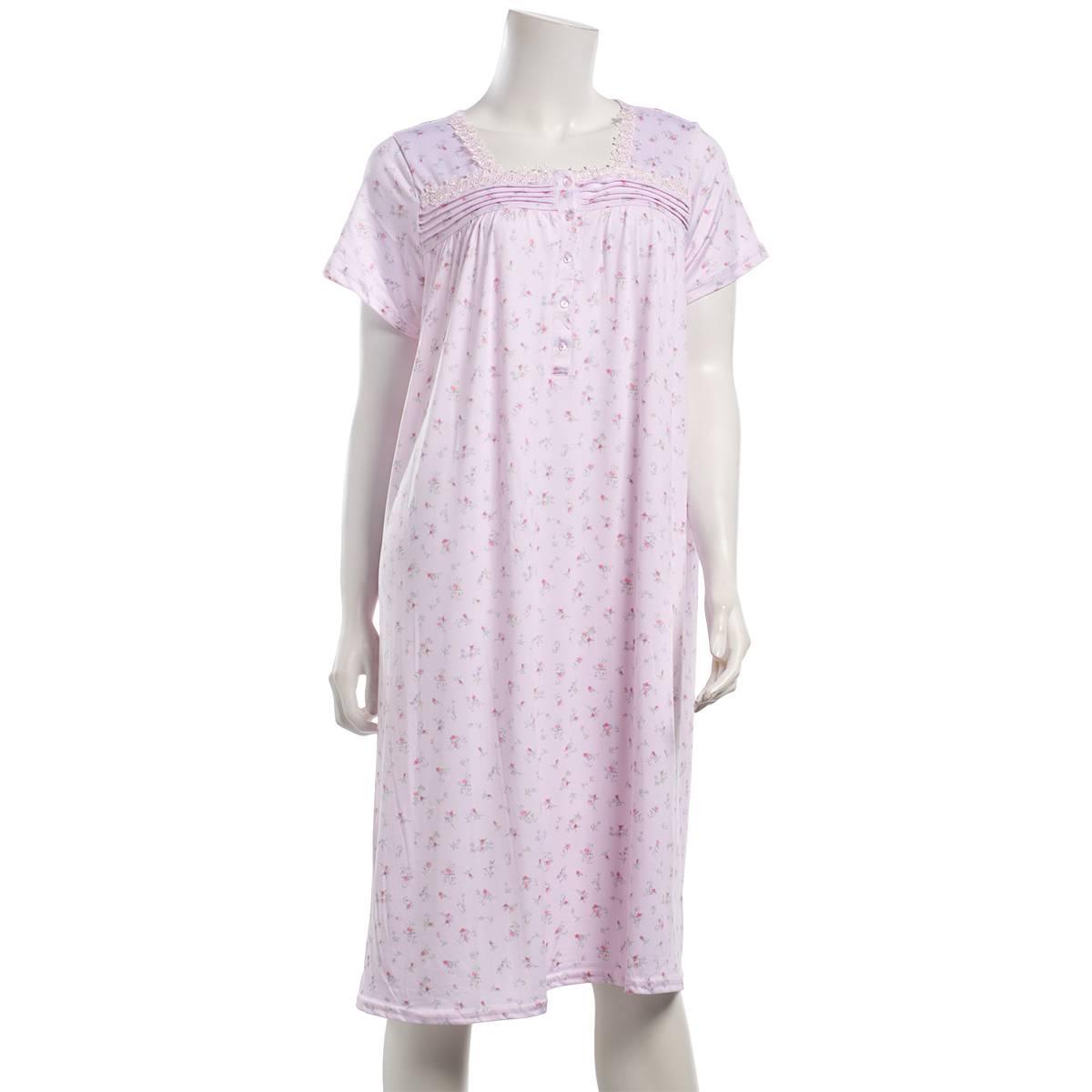 Click here for Womens Laura Ashley(R) Ditsy Lace Trim Nightgown prices
