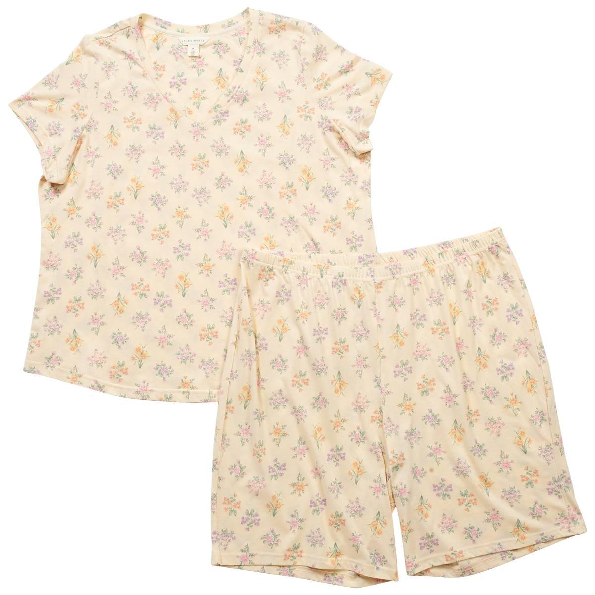 Click here for Plus Size Laura Ashley(R) Cap Sleeve Floral Bermud... prices