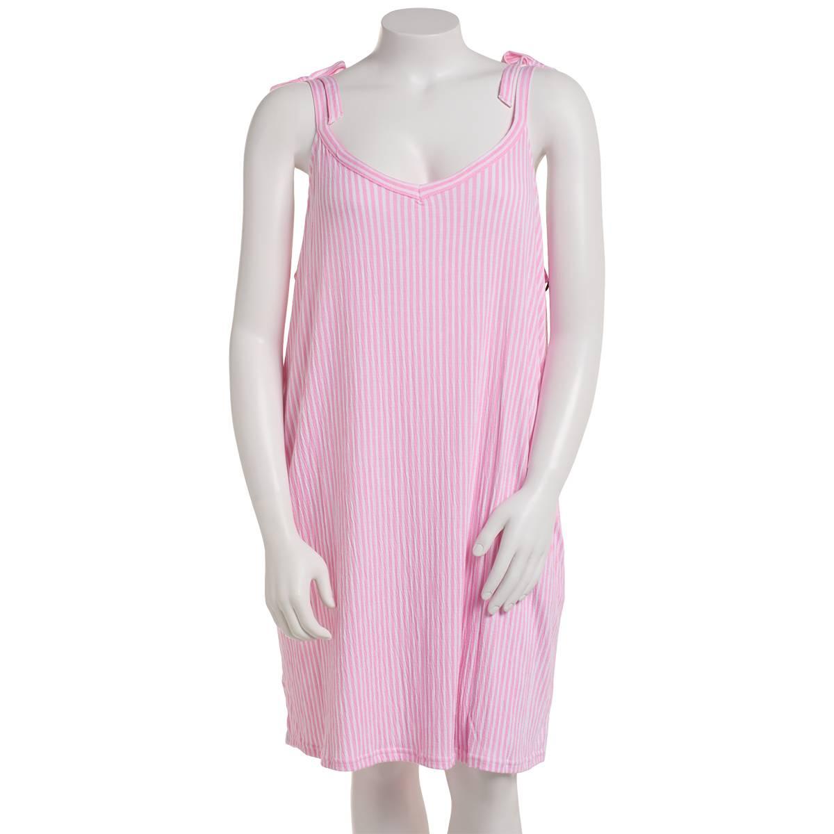 Click here for WomensLaura Ashley(R) Knotted Strap Stripe Nightgo... prices