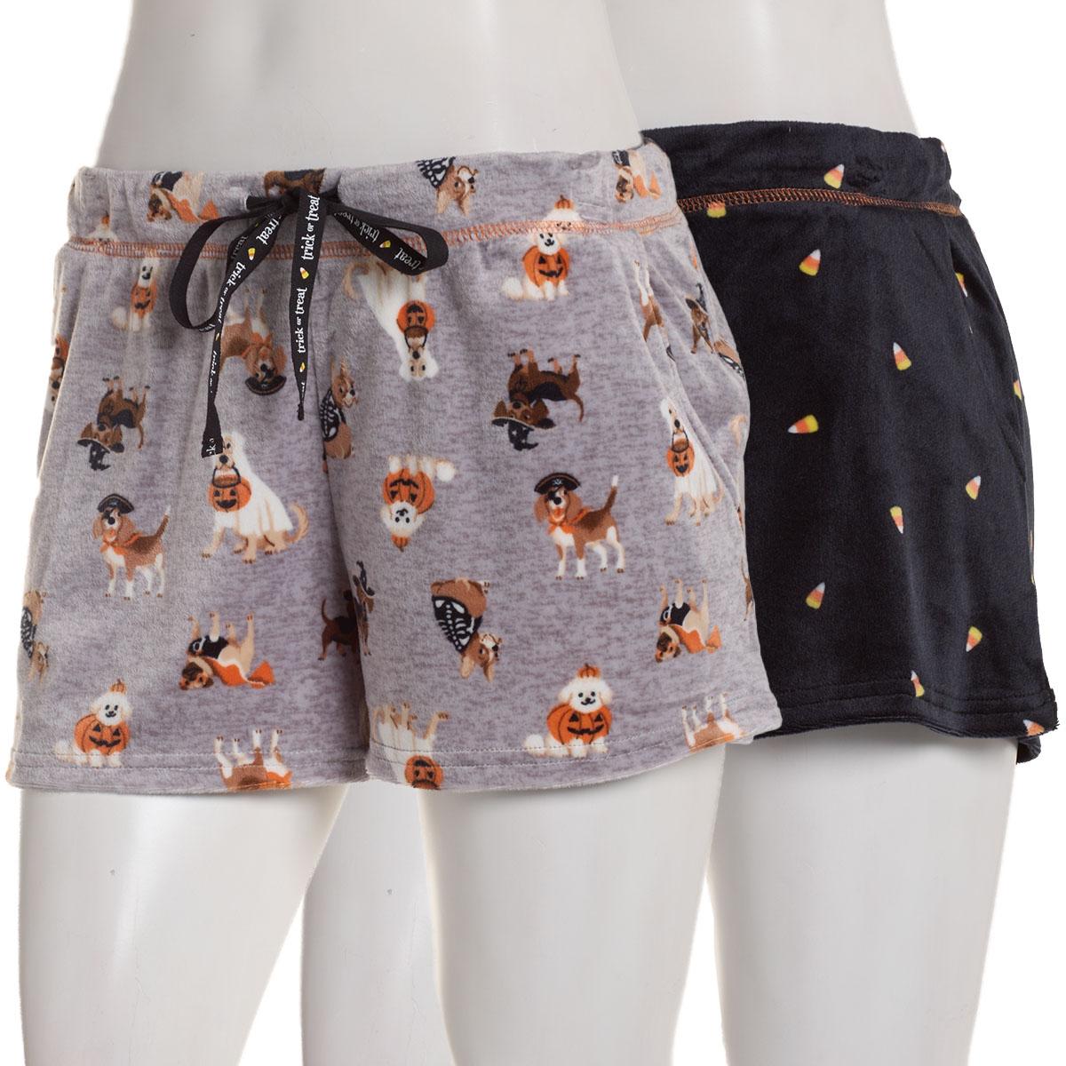 Click here for Womens No Boundaries 2pk. Dog & Candy Corn Velvet... prices
