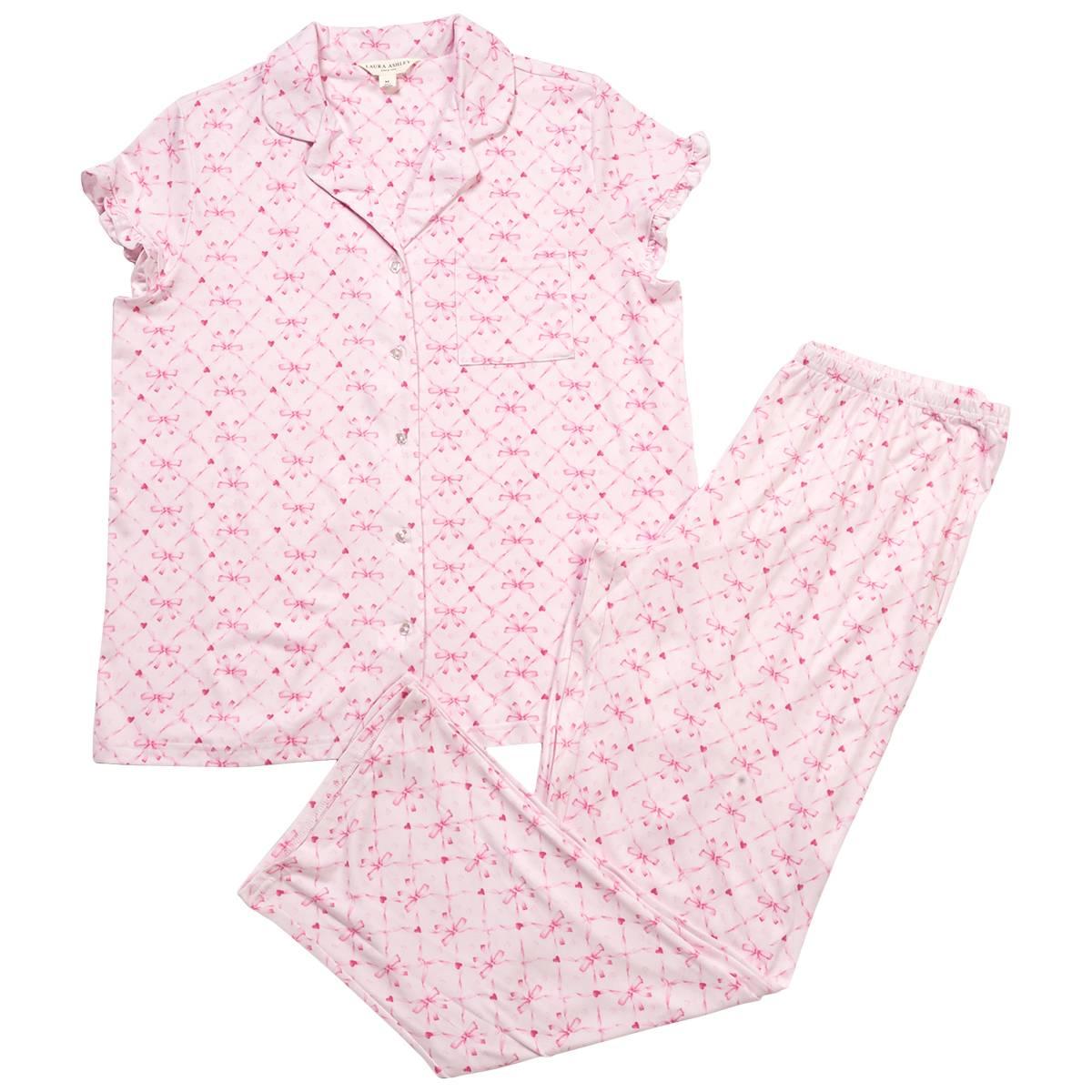 Click here for Womens Laura Ashley(R) Short Sleeve Ruffle Ribbon... prices