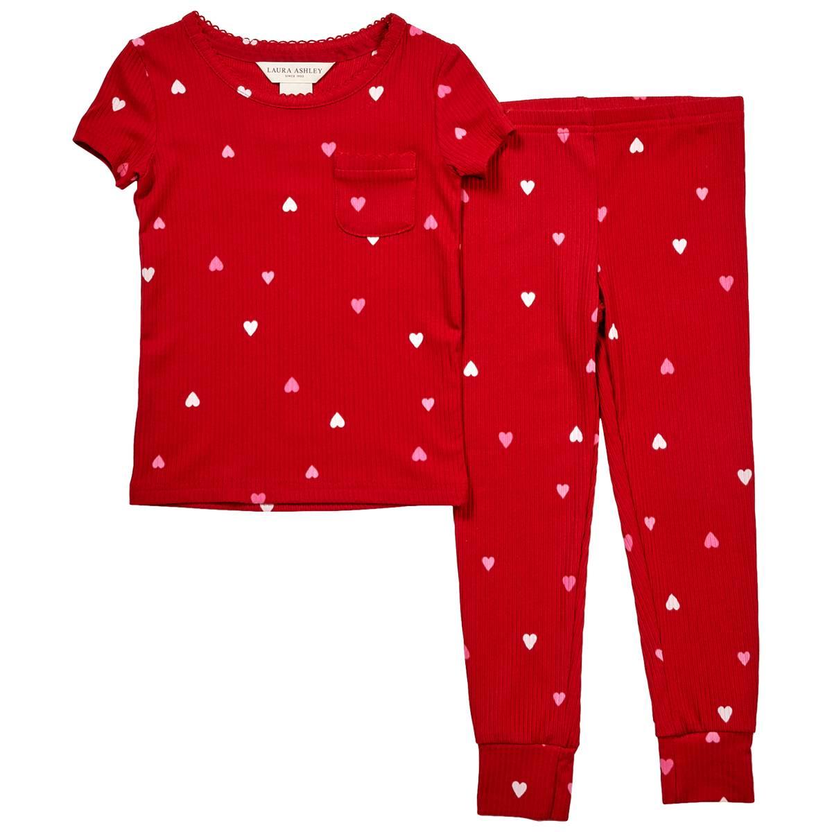 Click here for Toddler Girl Laura Ashley Short Sleeve Hearts Paja... prices