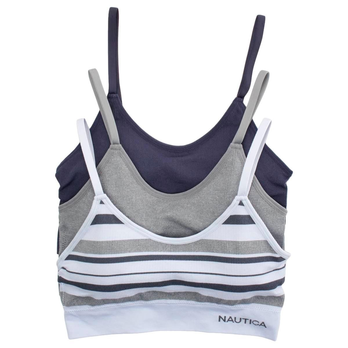 Click here for Womens Nautica 3pk. Rib Seamless Bralettes w/ Jacq... prices