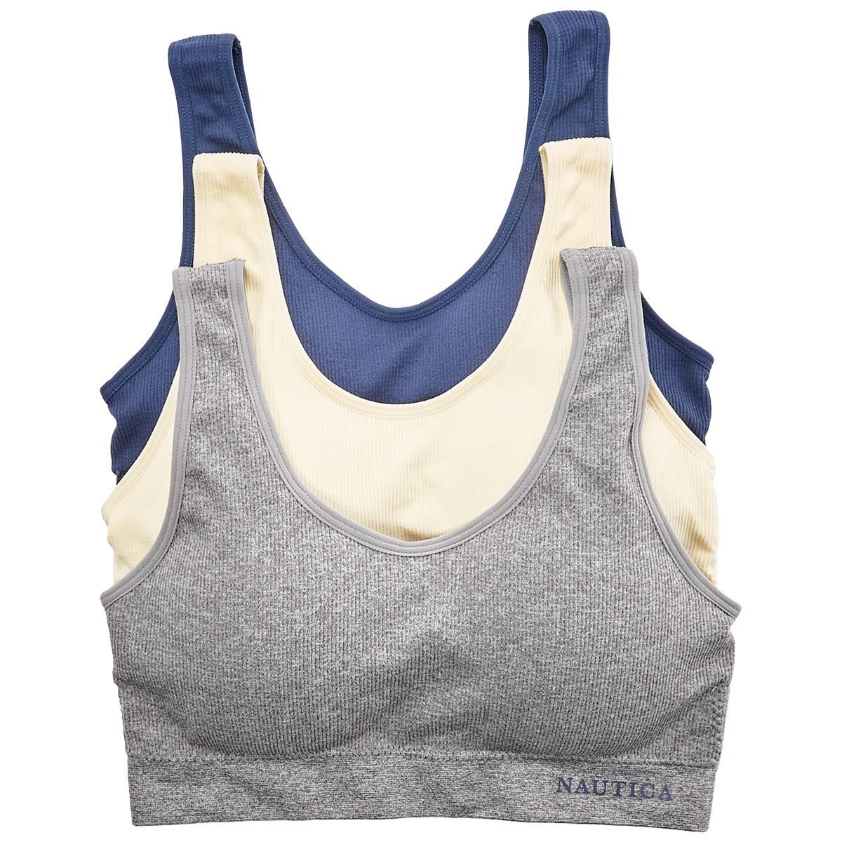 Click here for Plus Size Nautica 3pk.Bralettes with Logo - NT1607... prices
