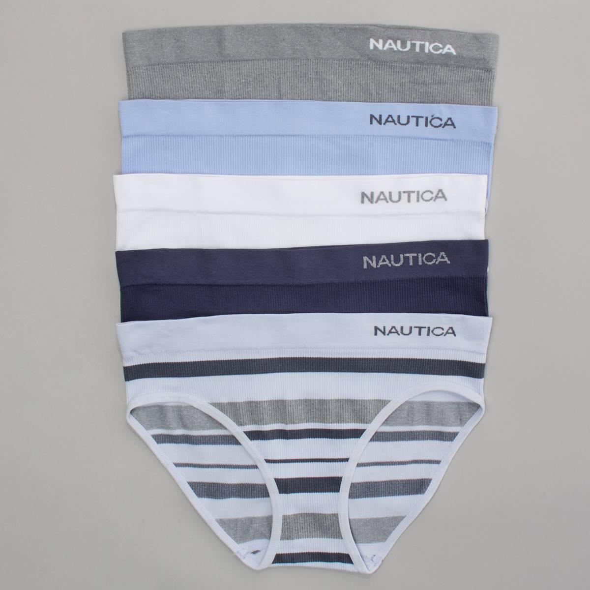 Click here for Womens Nautica 5pk. Ribbed Hipster w/ Jacquard Log... prices