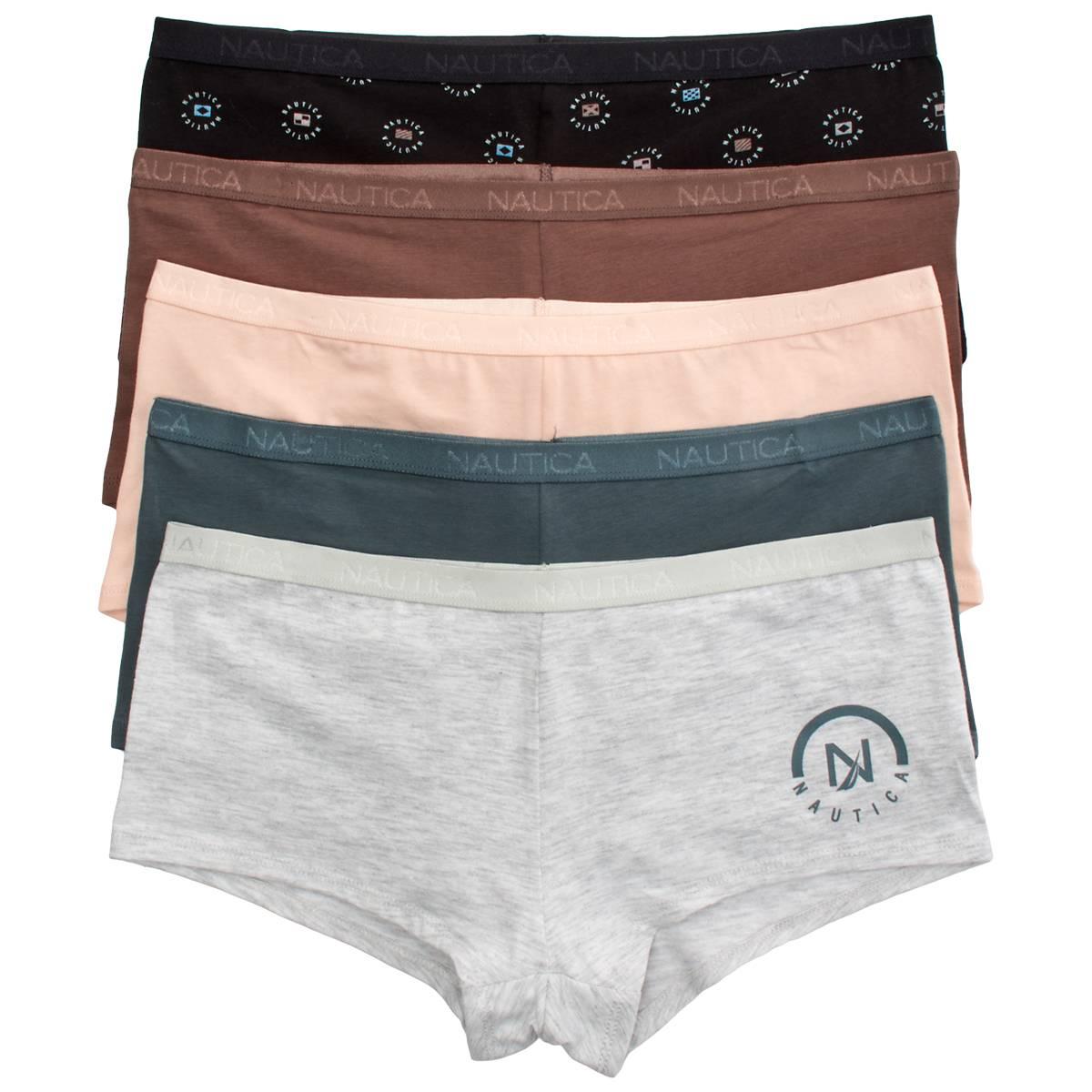 Click here for Womens Nautica 5pk. Cotton Span Boyshort Panties N... prices