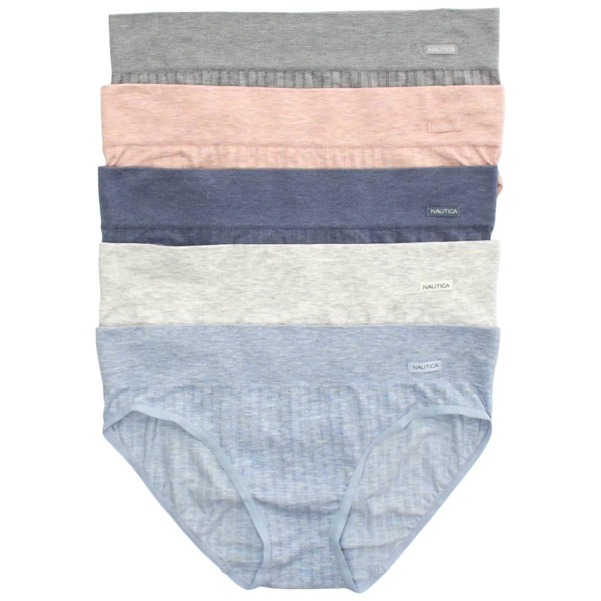 Click here for Womens Nautica 5pk Ribbed Seamless Hipster Panties... prices