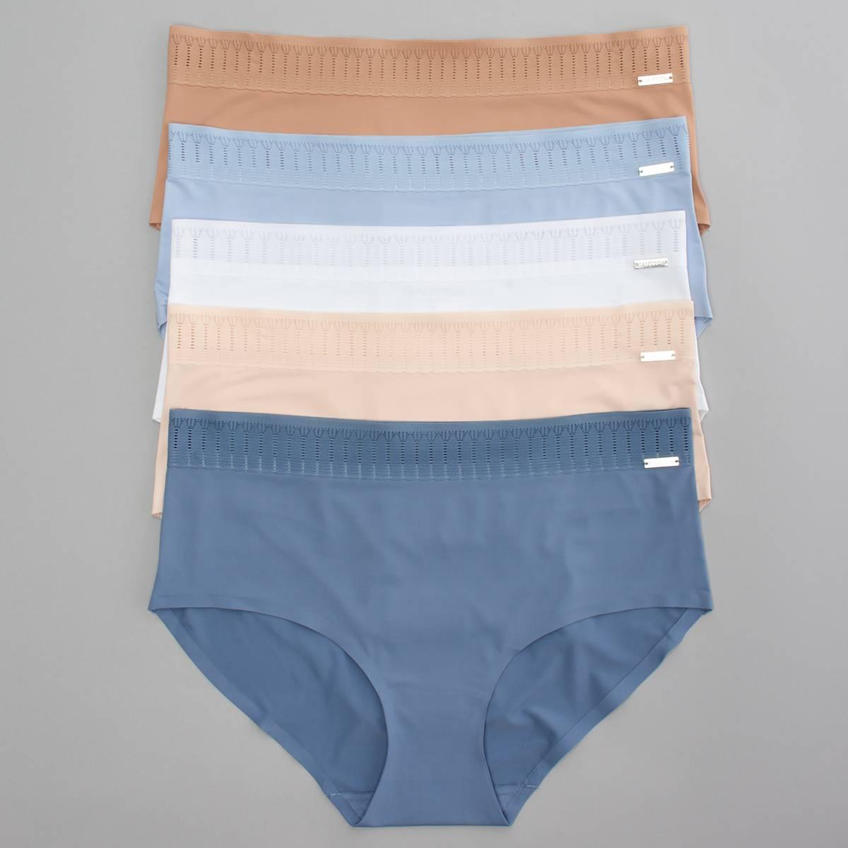 Click here for Womens Nautica 5pk. Laser Brief Panties w/Lace Wai... prices