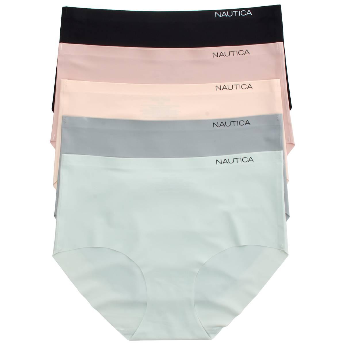 Click here for Womens Nautica 5pk. Raw Cut Leg Laser Panties - NT... prices