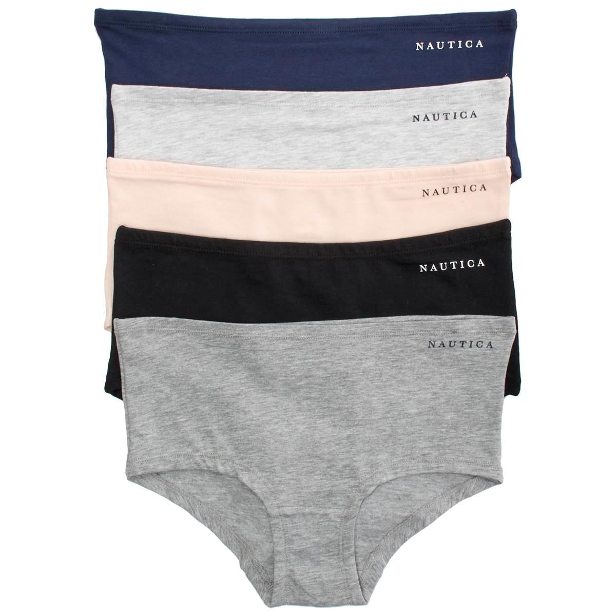 Click here for Womens Nautica 5pk. Cotton Boyshorts w/ Logo - NT8... prices
