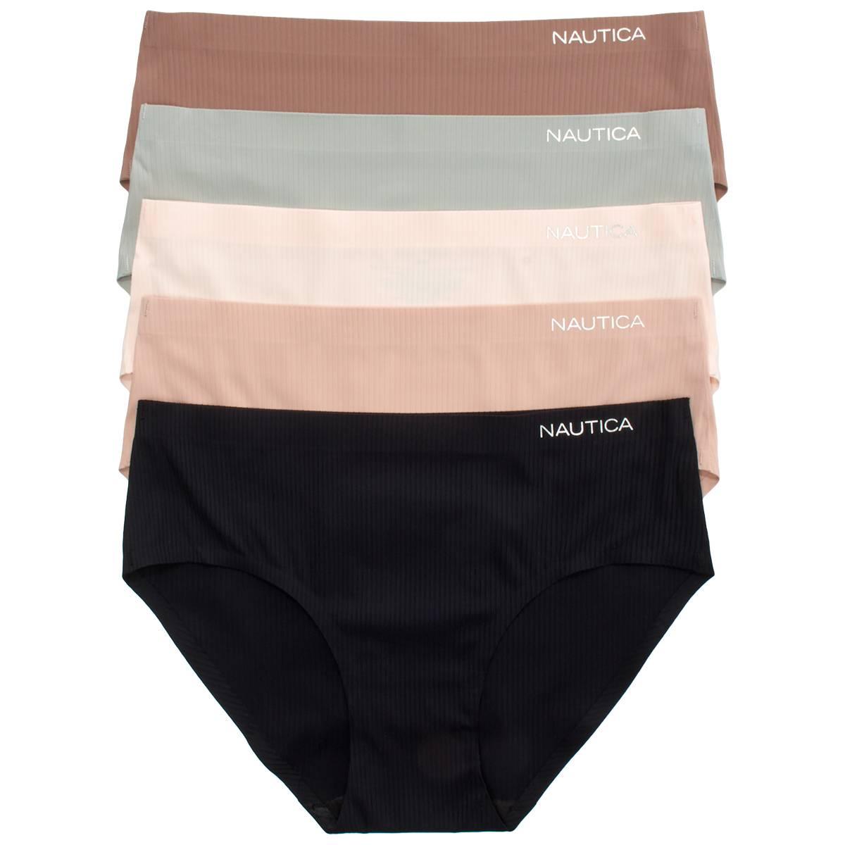 Click here for Womens Nautica 5pk. Hipster Panties w/ Foil Logo -... prices