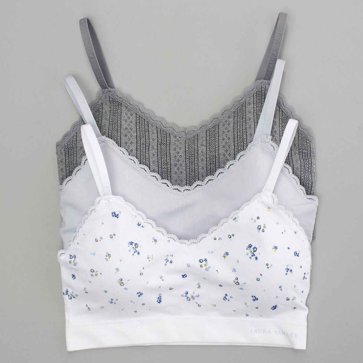 Click here for Womens Laura Ashley(R) 3pk. Pointelle Bralettes LS... prices