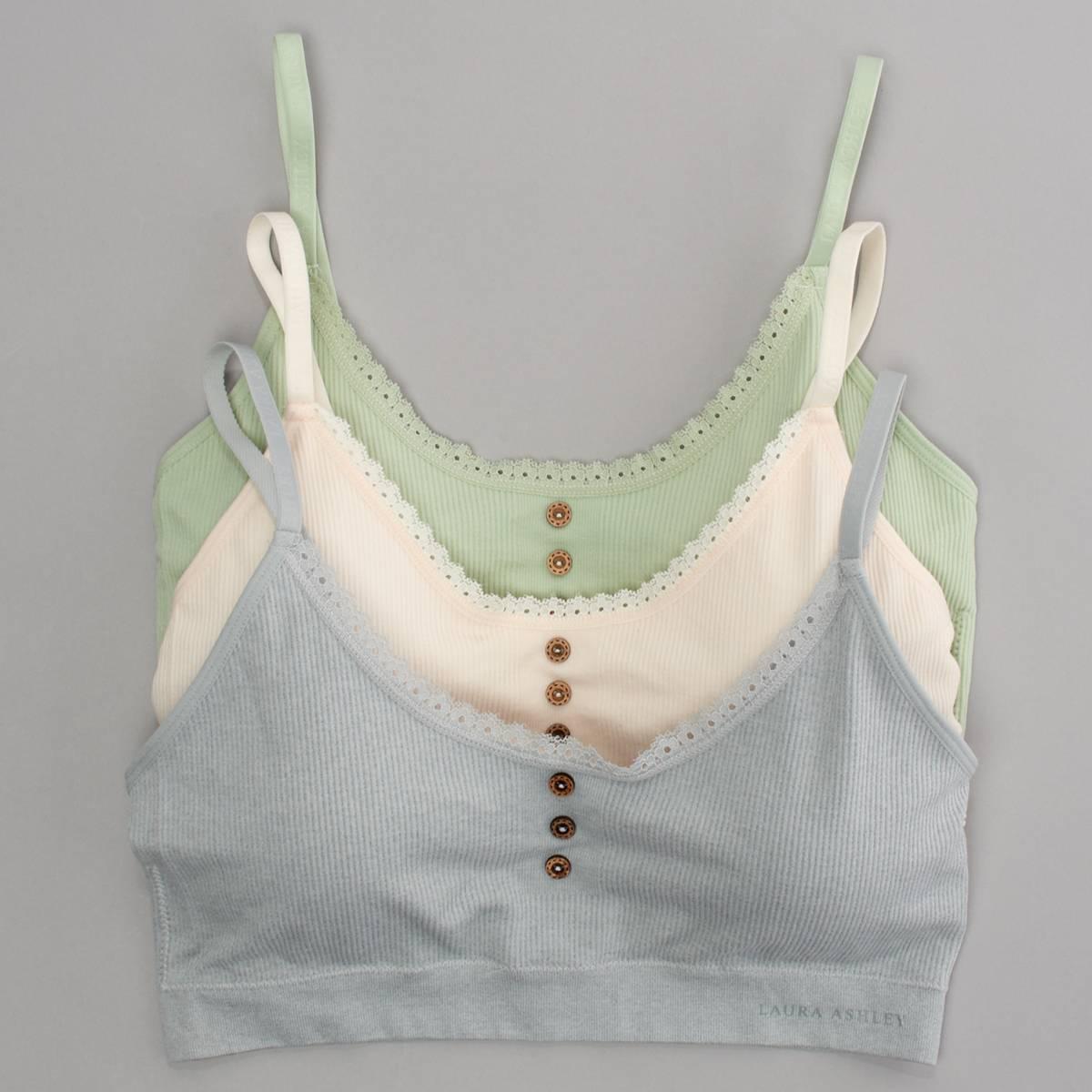 Click here for Womens Laura Ashley(R) 3pk. Seamless Bralette Bras... prices