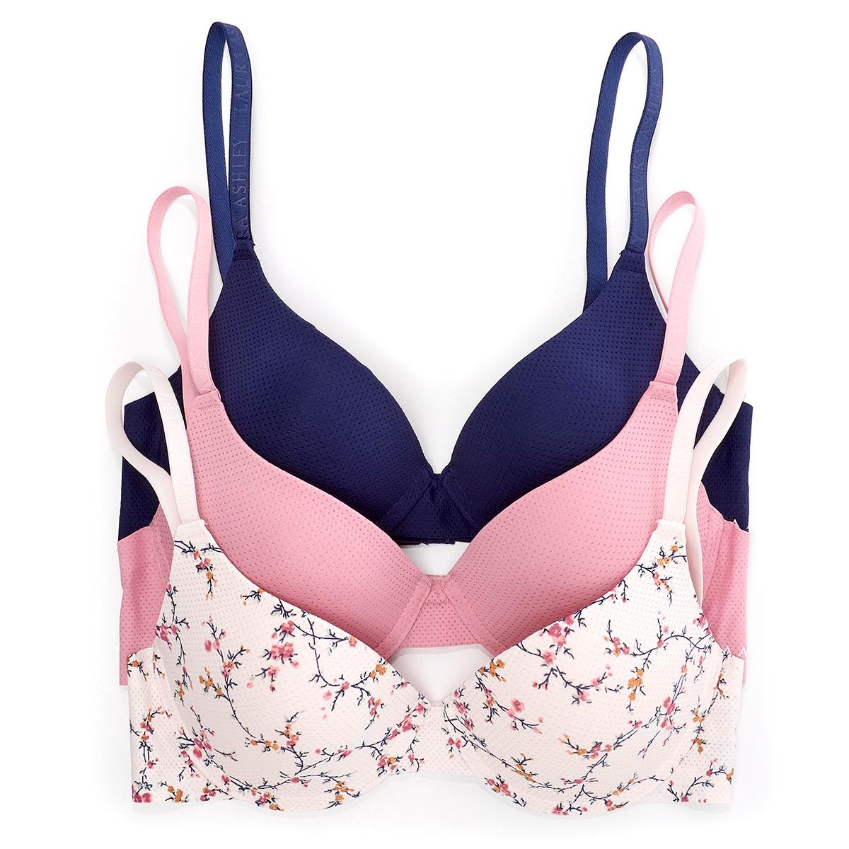 Click here for Womens Laura Ashley(R) 3pk. Breathable Molded Bras... prices