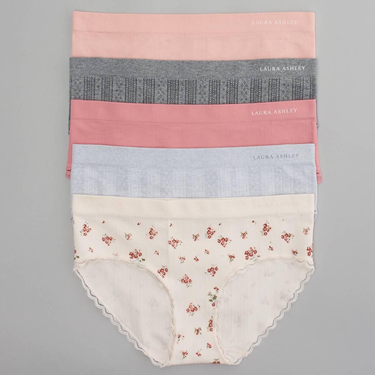 Click here for Womens Laura Ashley(R) 5pk. Seamless Hipster Panti... prices