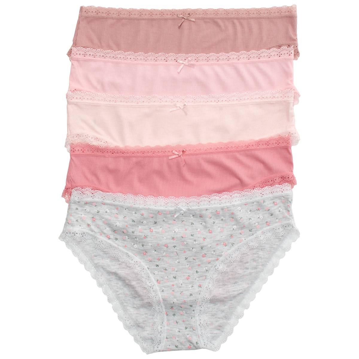 Click here for Womens Laura Ashley(R) 5pk Rib Hipster Panties - L... prices