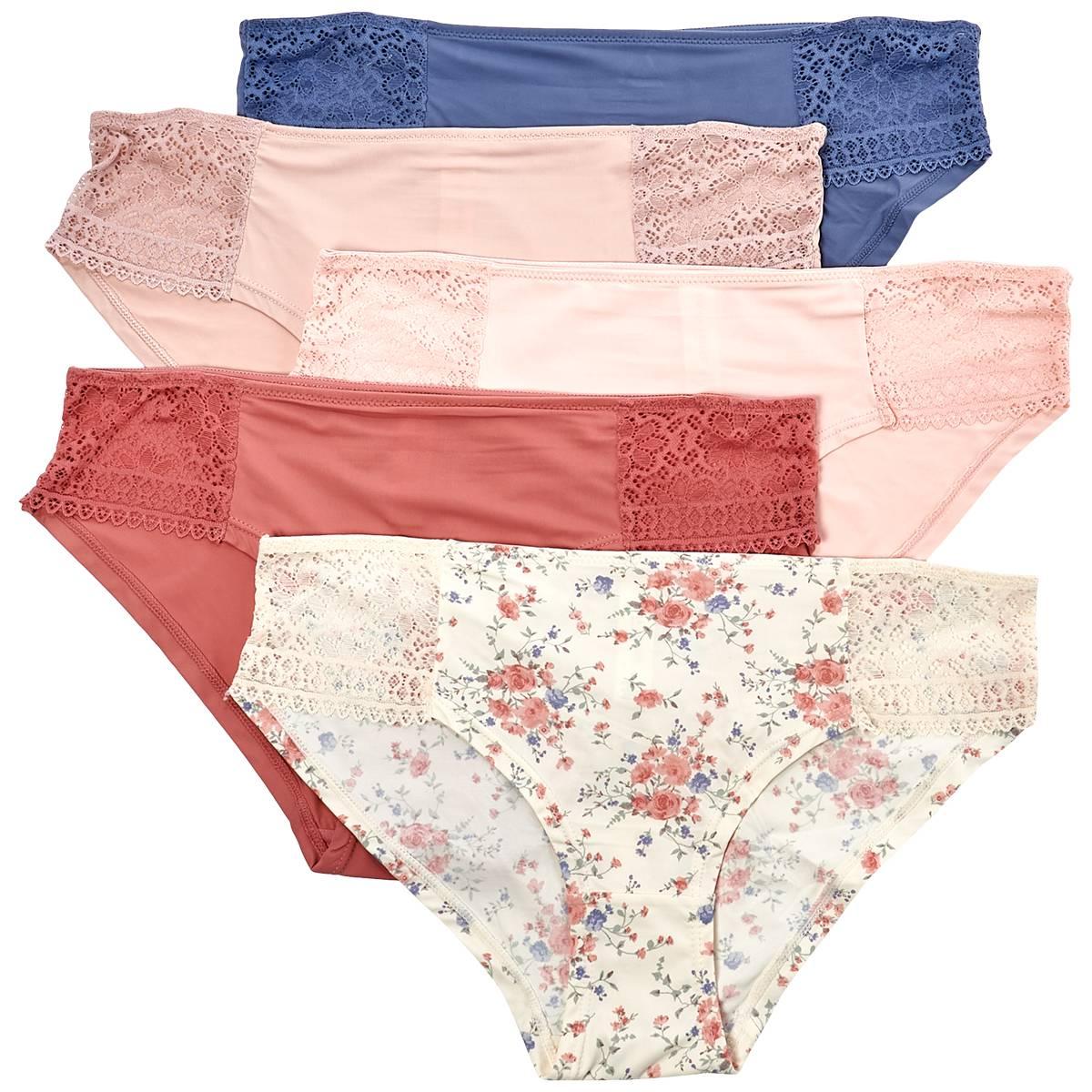 Click here for Womens Laura Ashley(R) 5pk Hipster Panties with La... prices