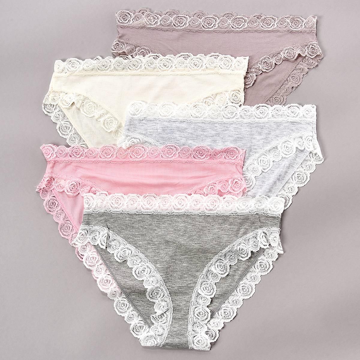 Click here for Womens Laura Ashley(R) 5pk. Floral Trim Bikini Pan... prices