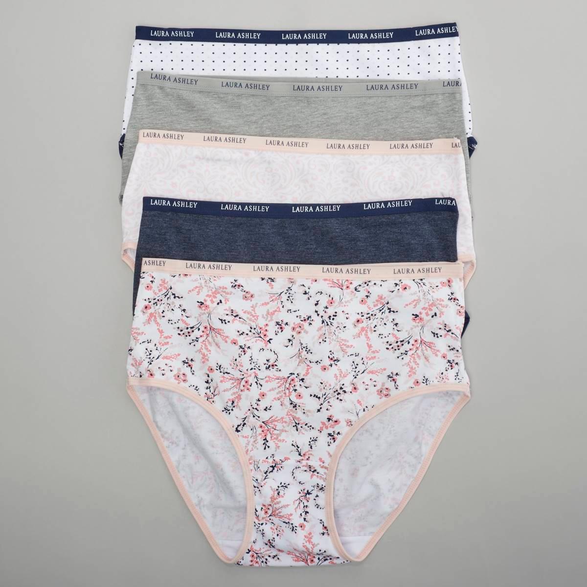 Click here for Womens Laura Ashley(R) 5pk. Cotton Brief Panties L... prices