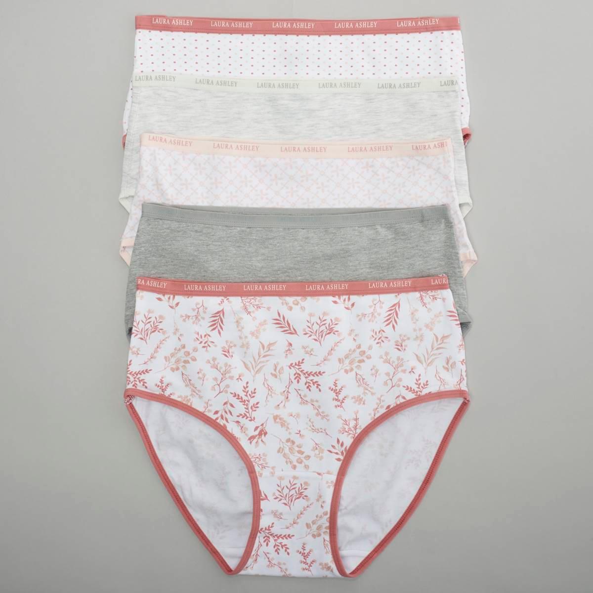 Click here for Womens Laura Ashley(R) 5pk. Cotton Brief Panties L... prices