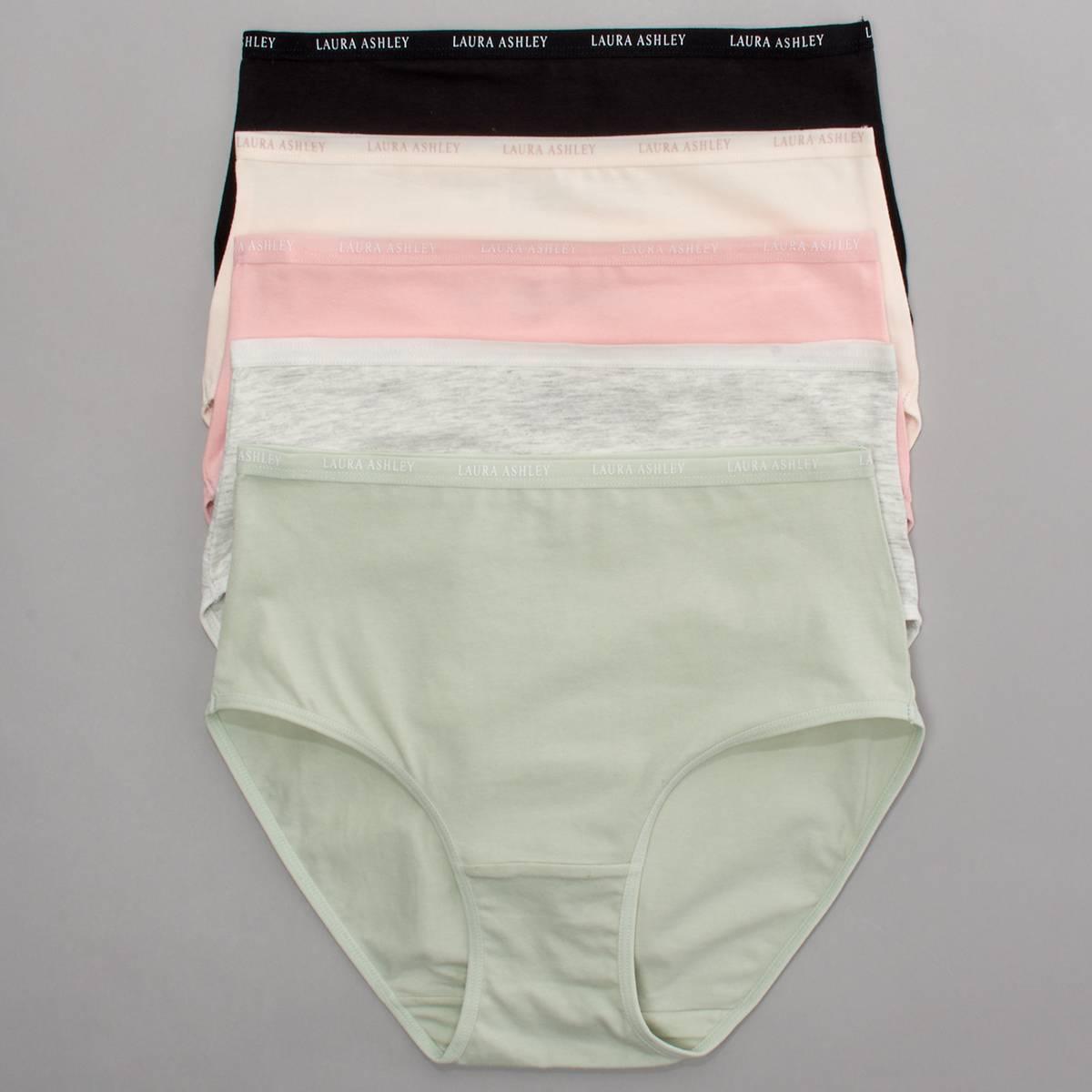 Click here for Womens Laura Ashley(R) 5pk. Solid Briefs Panties L... prices