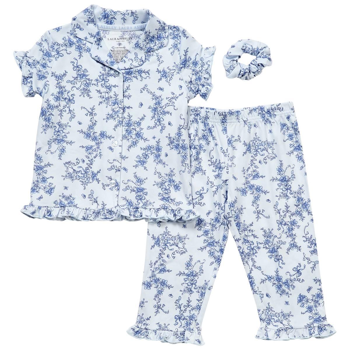 Click here for Toddler Girl Laura Ashley(R) Floral Bow 3pc. Pajam... prices