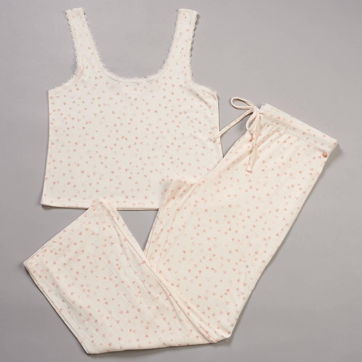 Click here for Womens Danskin Confetti Hearts Rib Tank & Pajama S... prices