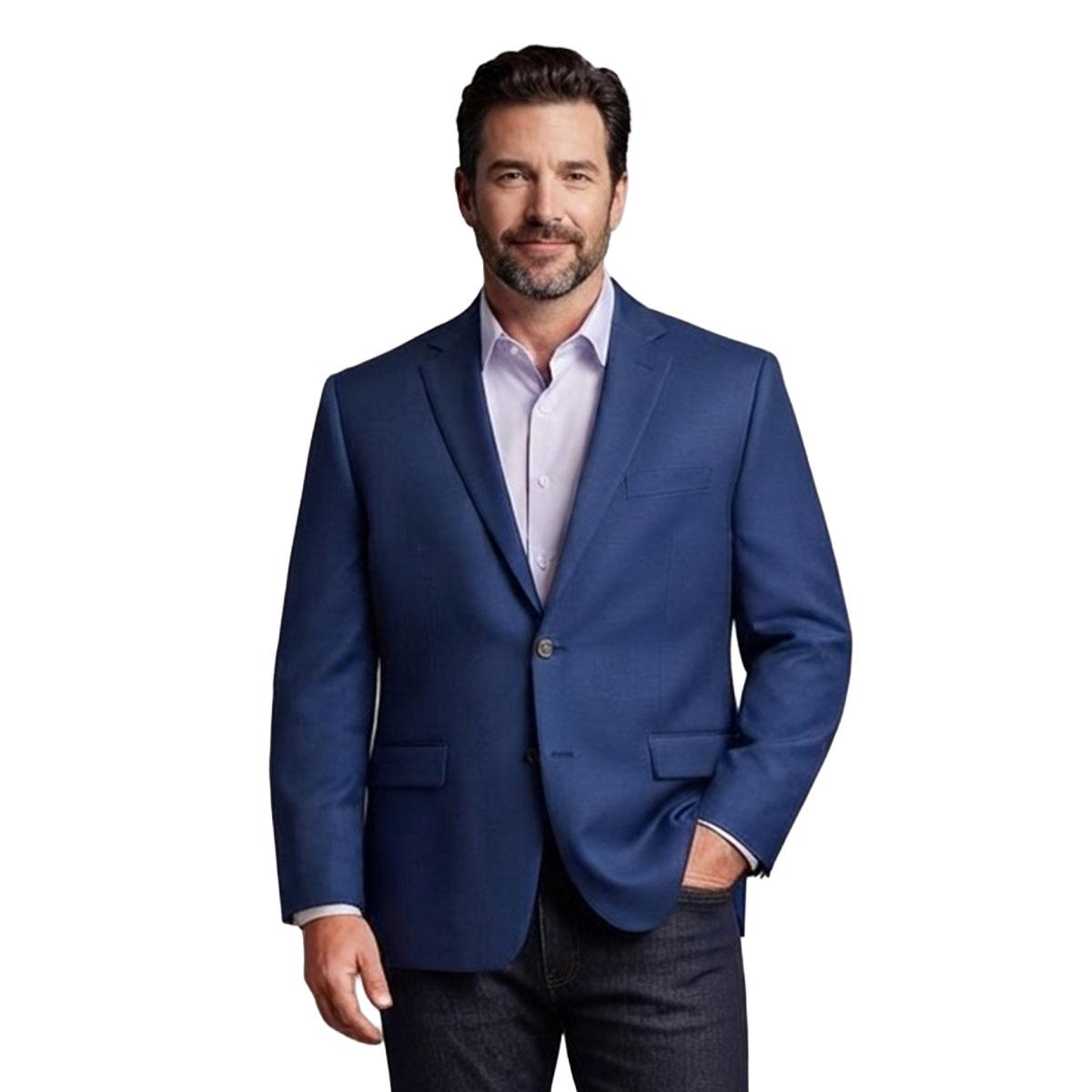 Click here for Mens Big & Tall Steve Harvey Birdseye Jacket - Nav... prices