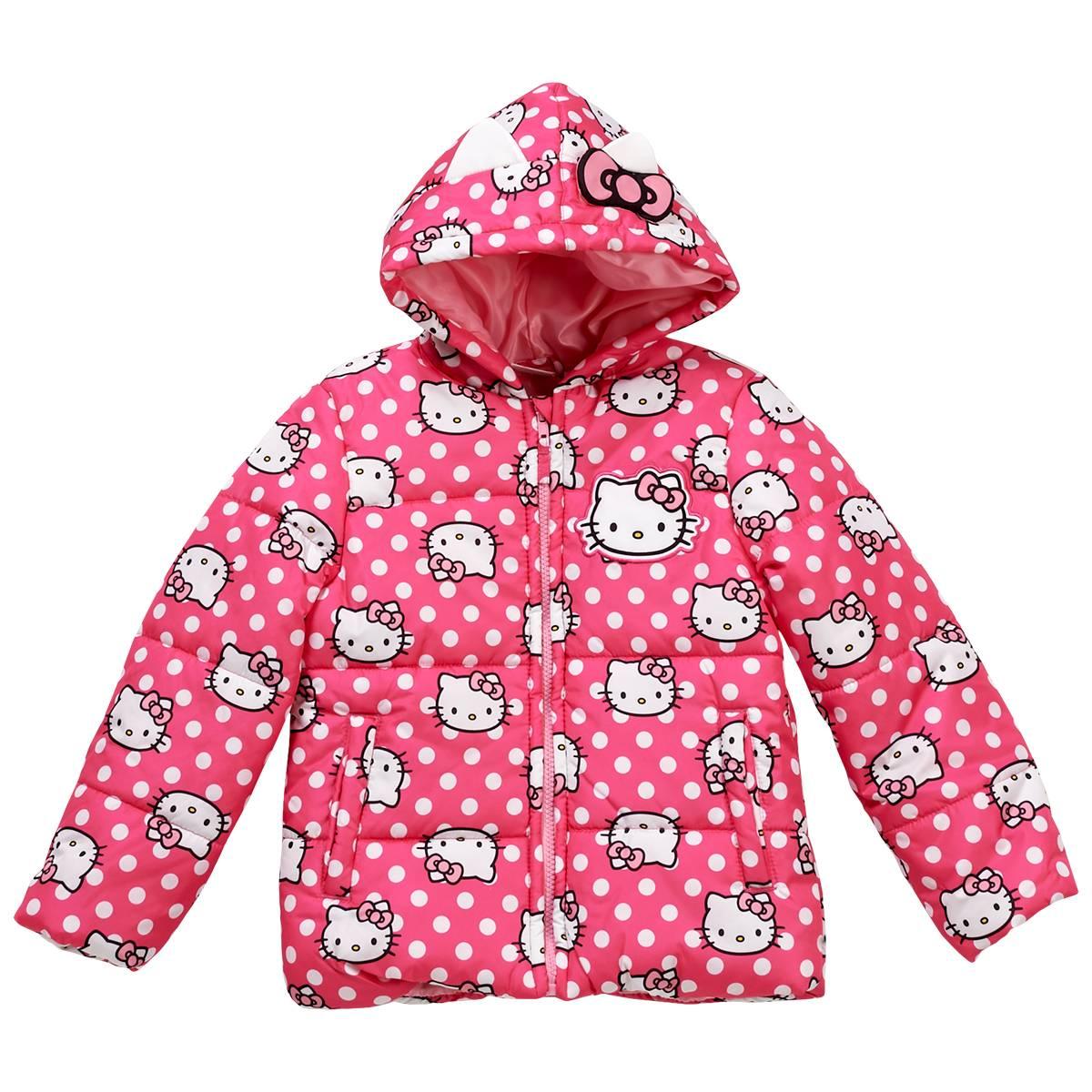 Click here for Girls (4-6x) Hello Kitty(R) 3D Ear Hooded Polka Do... prices