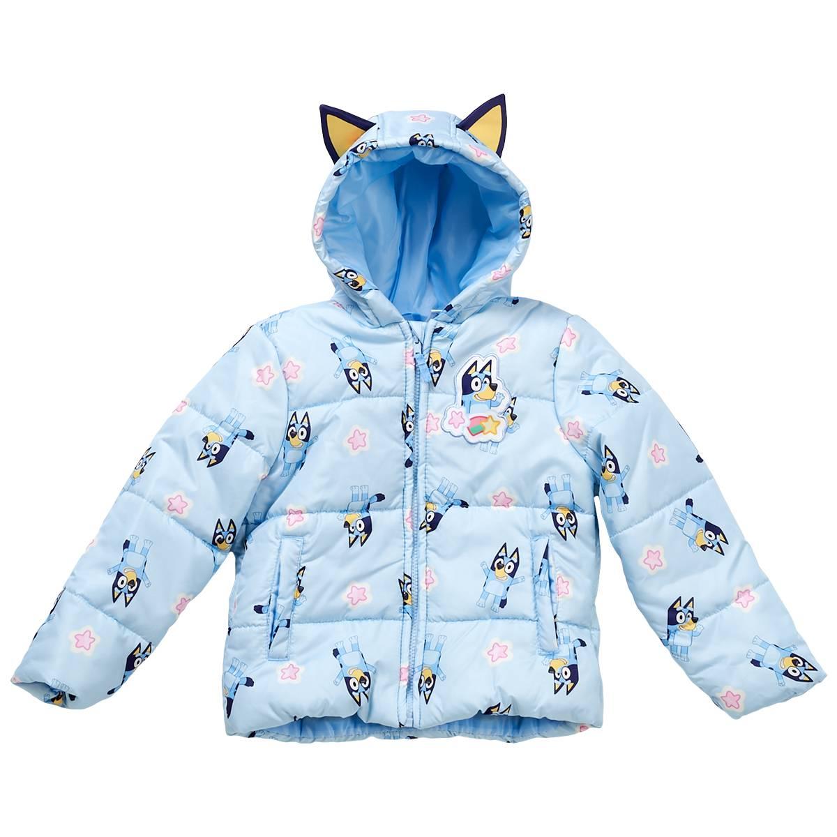 Click here for Girls (4-6x) Bluey 3D Ear Star Puffer Jacket prices
