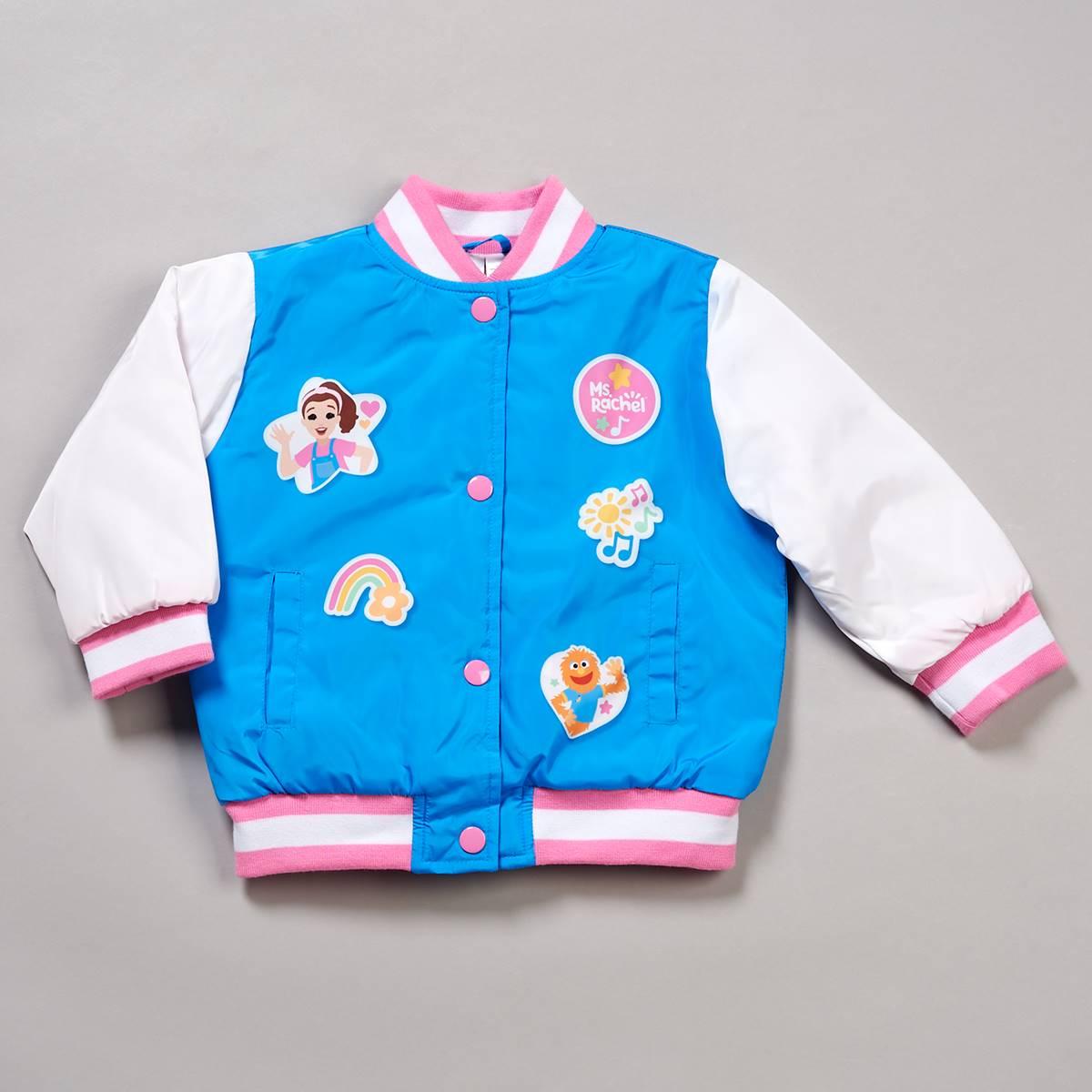 Click here for Toddler Girl Ms. Rachel Varsity Bomber Jacket prices