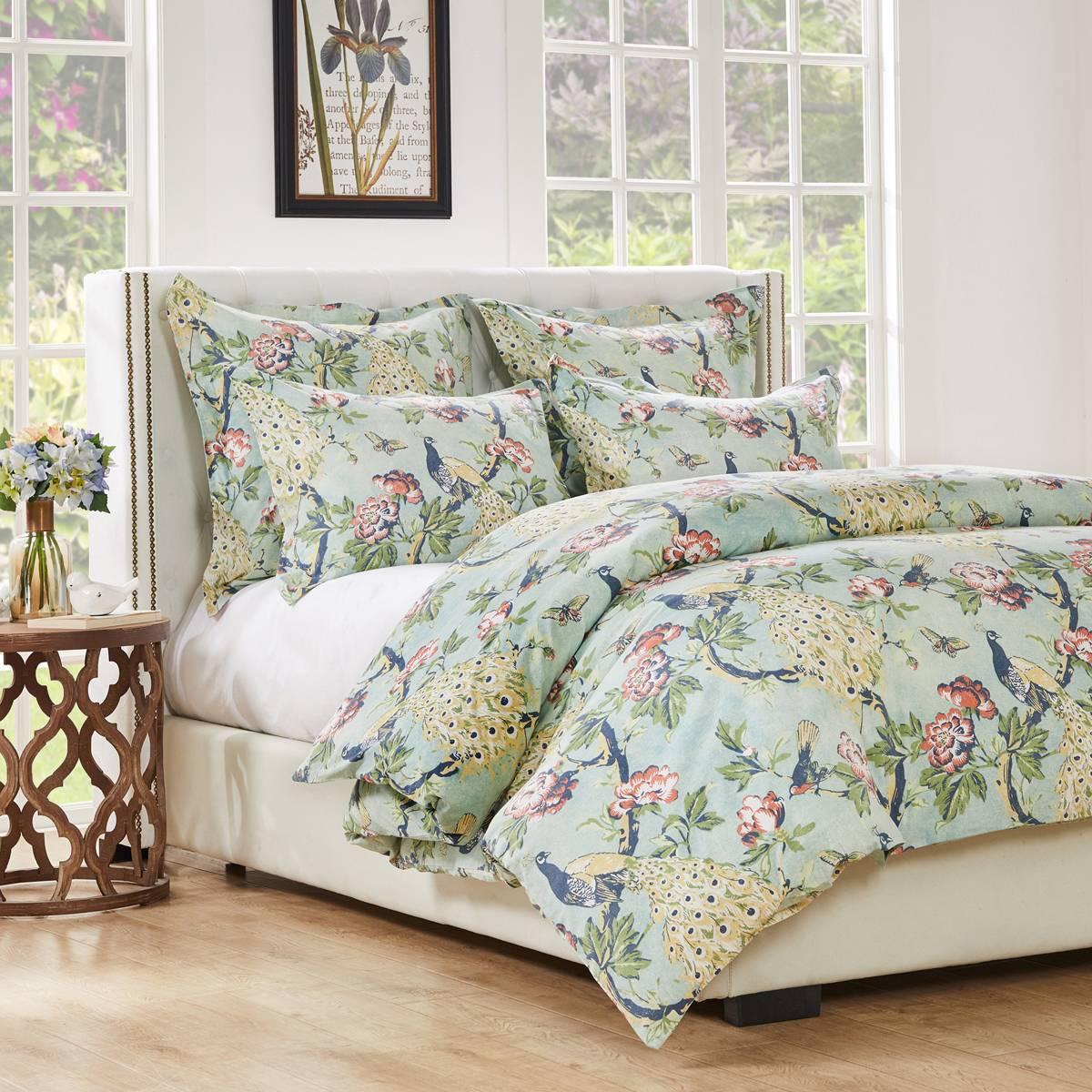 Greenland Home Fashions Pavona 3-Pc. Duvet Cover Set  King - Jade