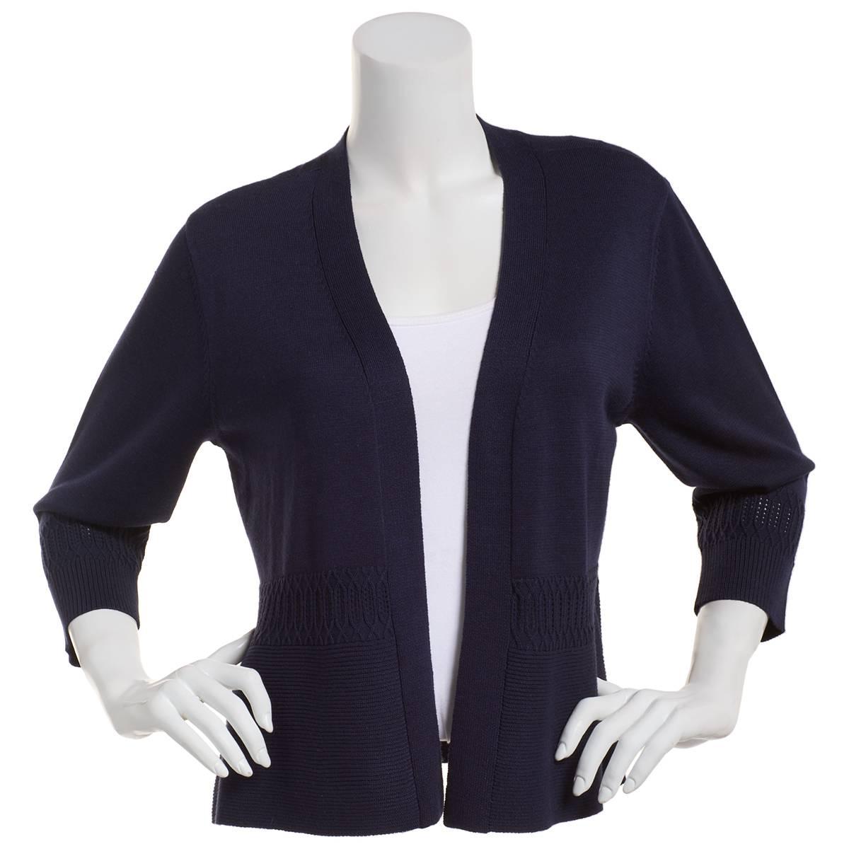 Click here for Womens 89th & Madison Pointelle Detail Peplum Card... prices