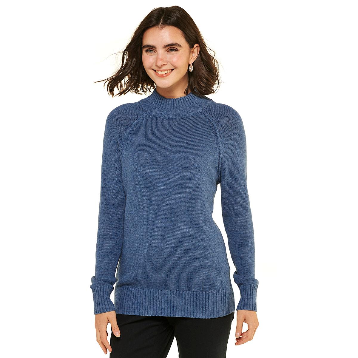 Click here for Womens 89th & Madison Perfect Solid Mock Neck Swea... prices