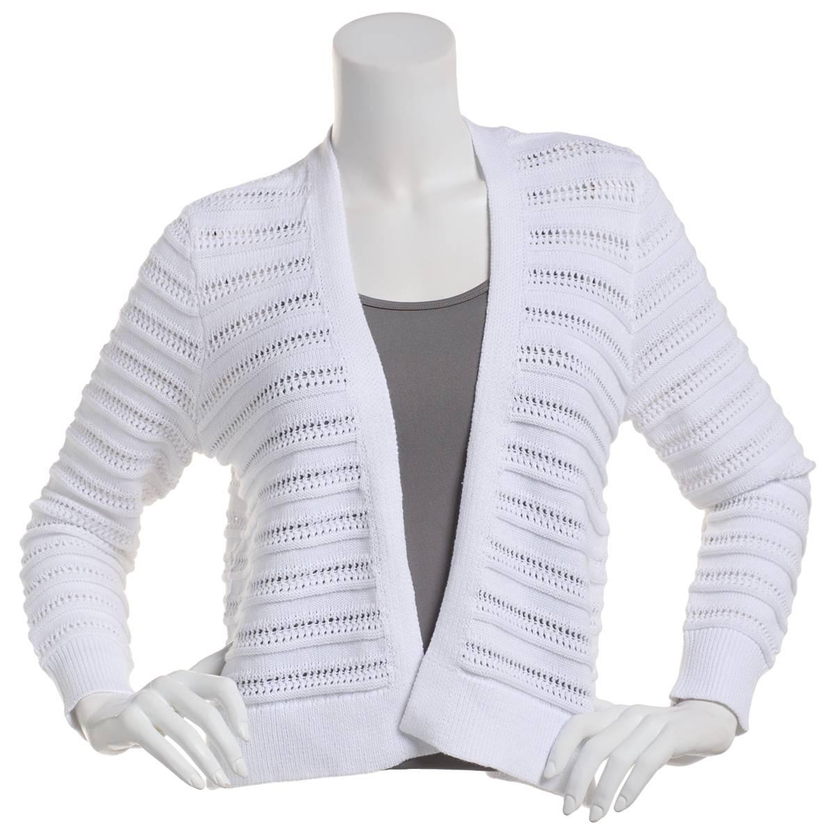 Click here for Womens 89th & Madison Long Sleeve Open Pointelle S... prices