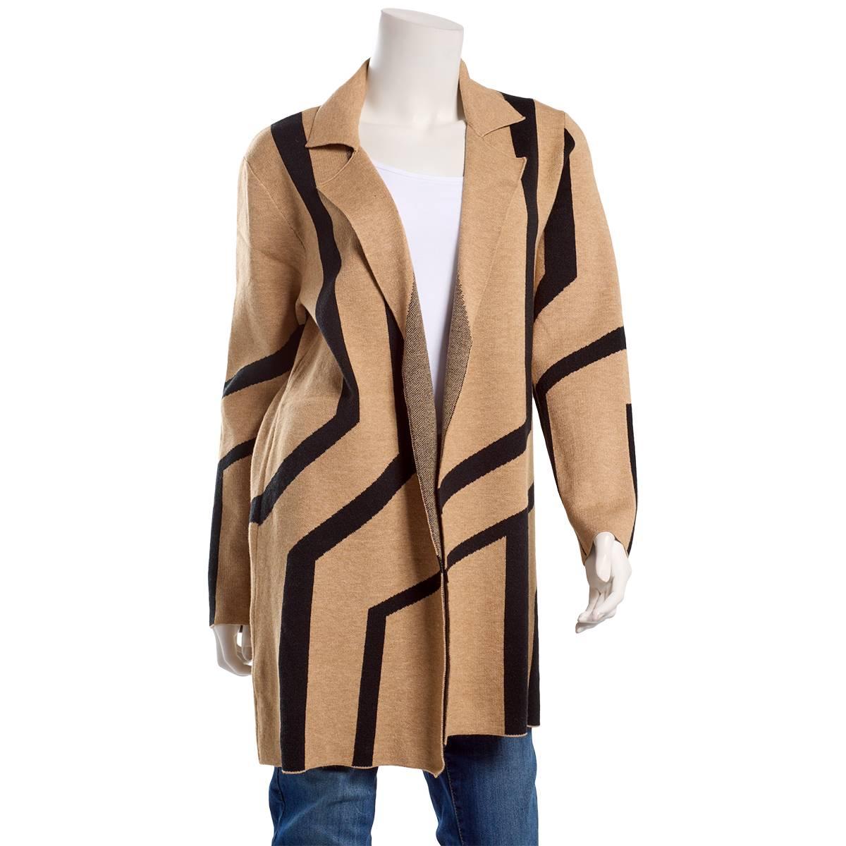 Click here for Womens Love Scarlett Open Front Abstract Notched C... prices