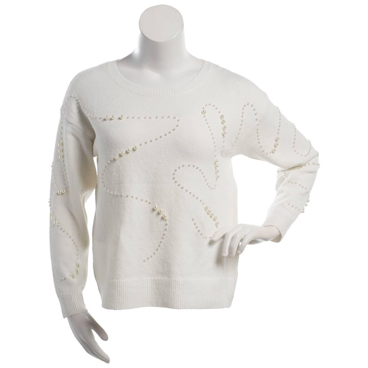 Click here for Womens Love Scarlet Long Sleeve Pearl Swirl Sweate... prices