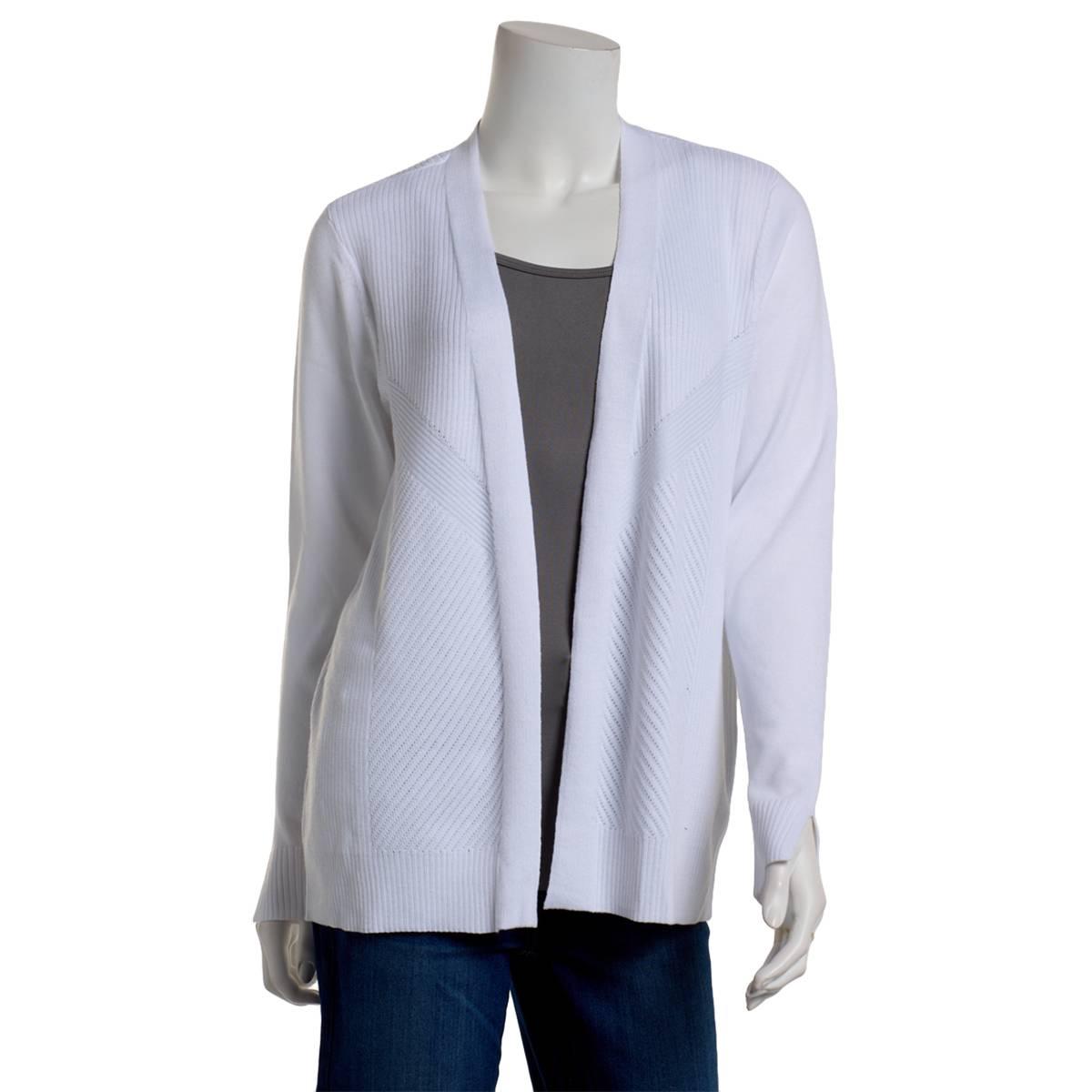 Click here for Womens 89th & Madison Long Sleeve Solid Stripe Car... prices