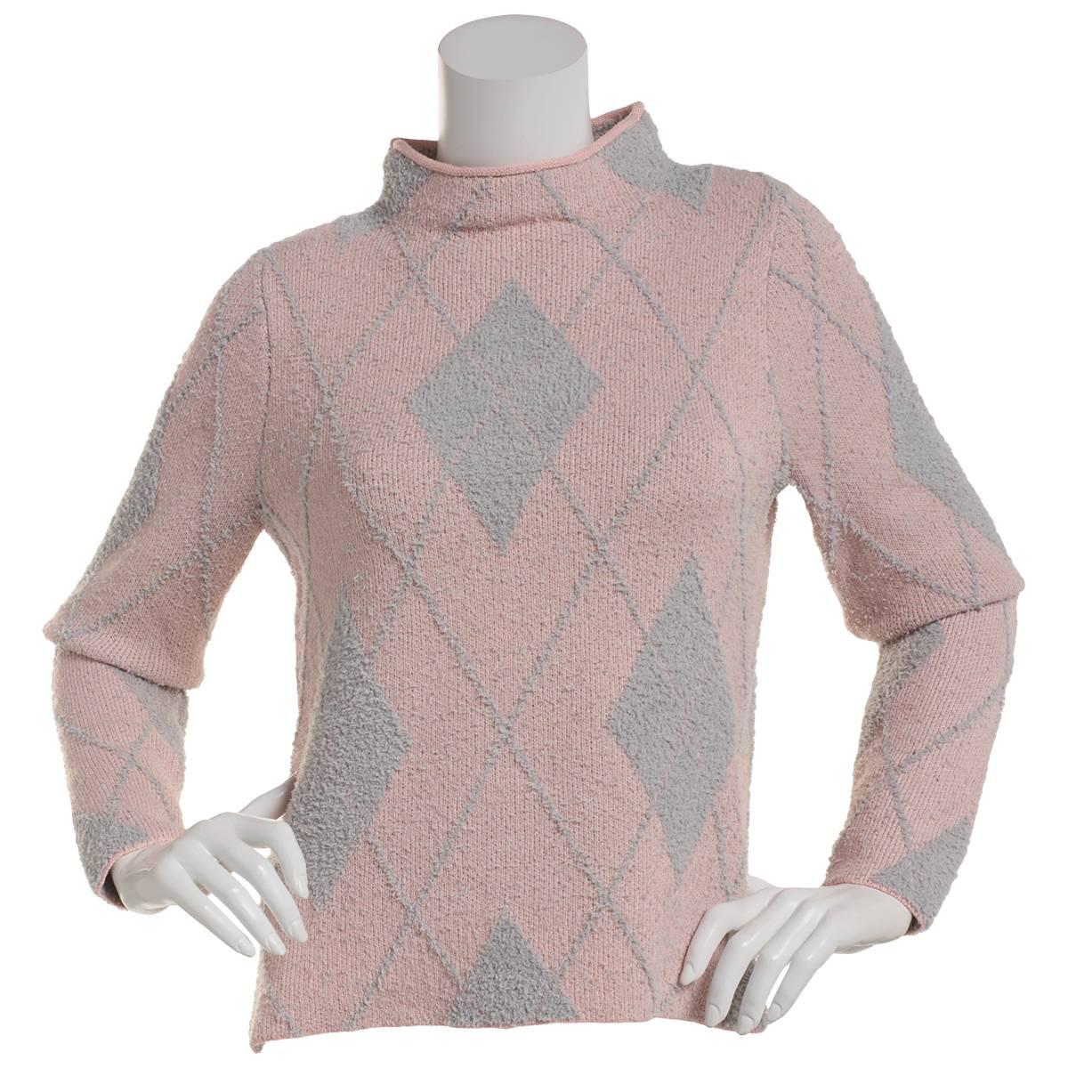 Click here for Womens Chloe & Jasmine Long Sleeve Argyle Funnel N... prices