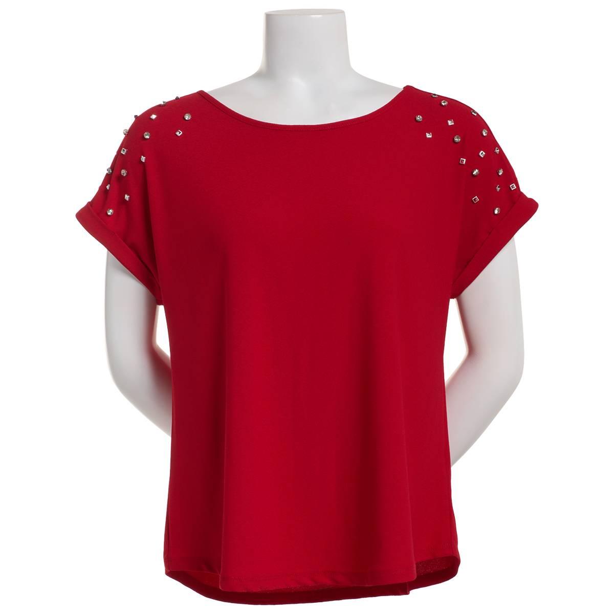 Click here for Womens 89th & Madison Rivet Shoulder Dolman Crysta... prices