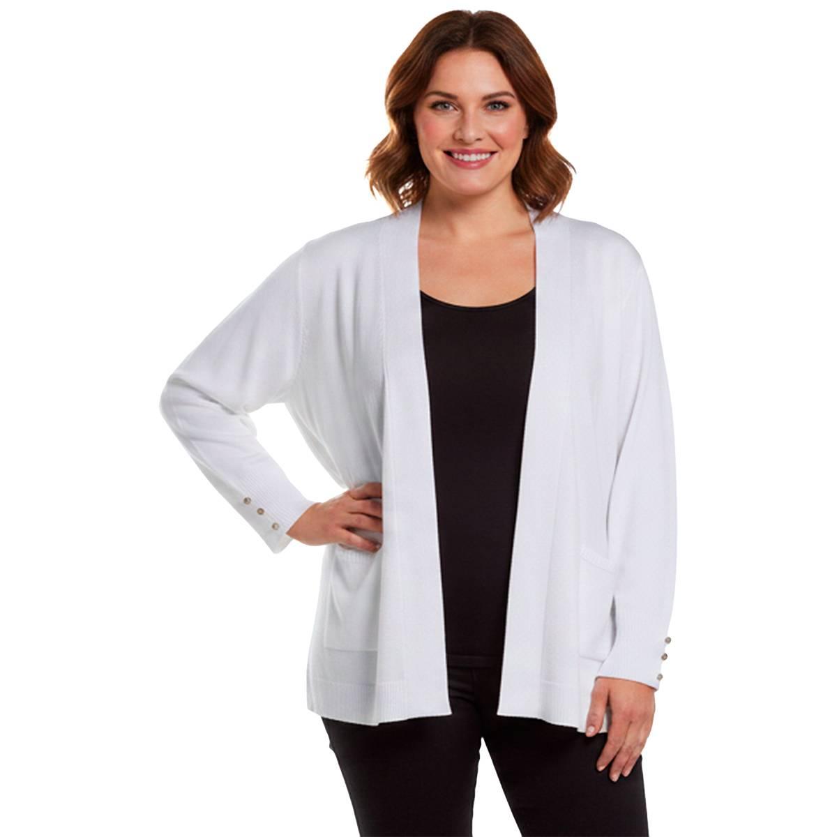 Click here for Plus Size 89th & Madison Rib Detail Cardigan with... prices