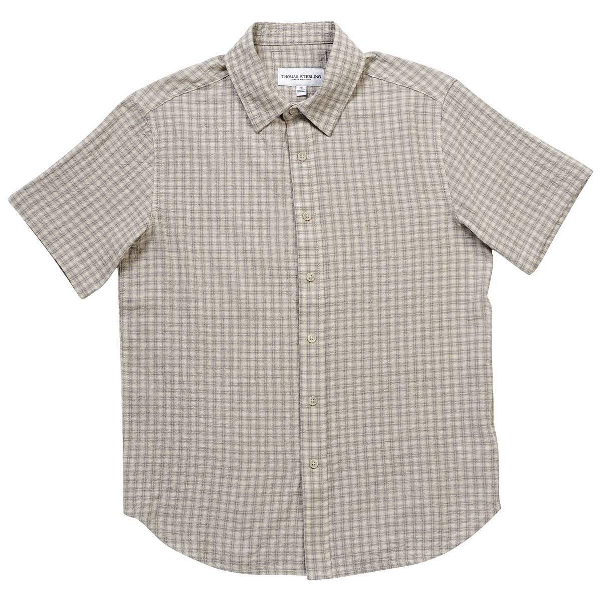 Click here for Mens Thomas Sterling Seersucker Plaid Button Down... prices