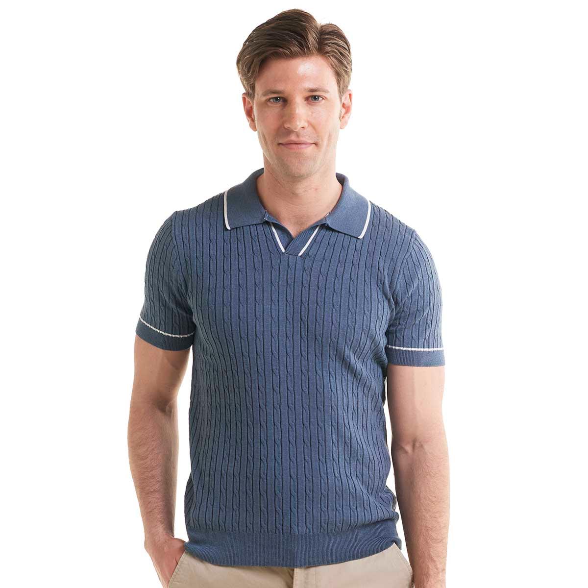 Click here for Mens Thomas Sterling Texture Johnny Collar Sweater prices