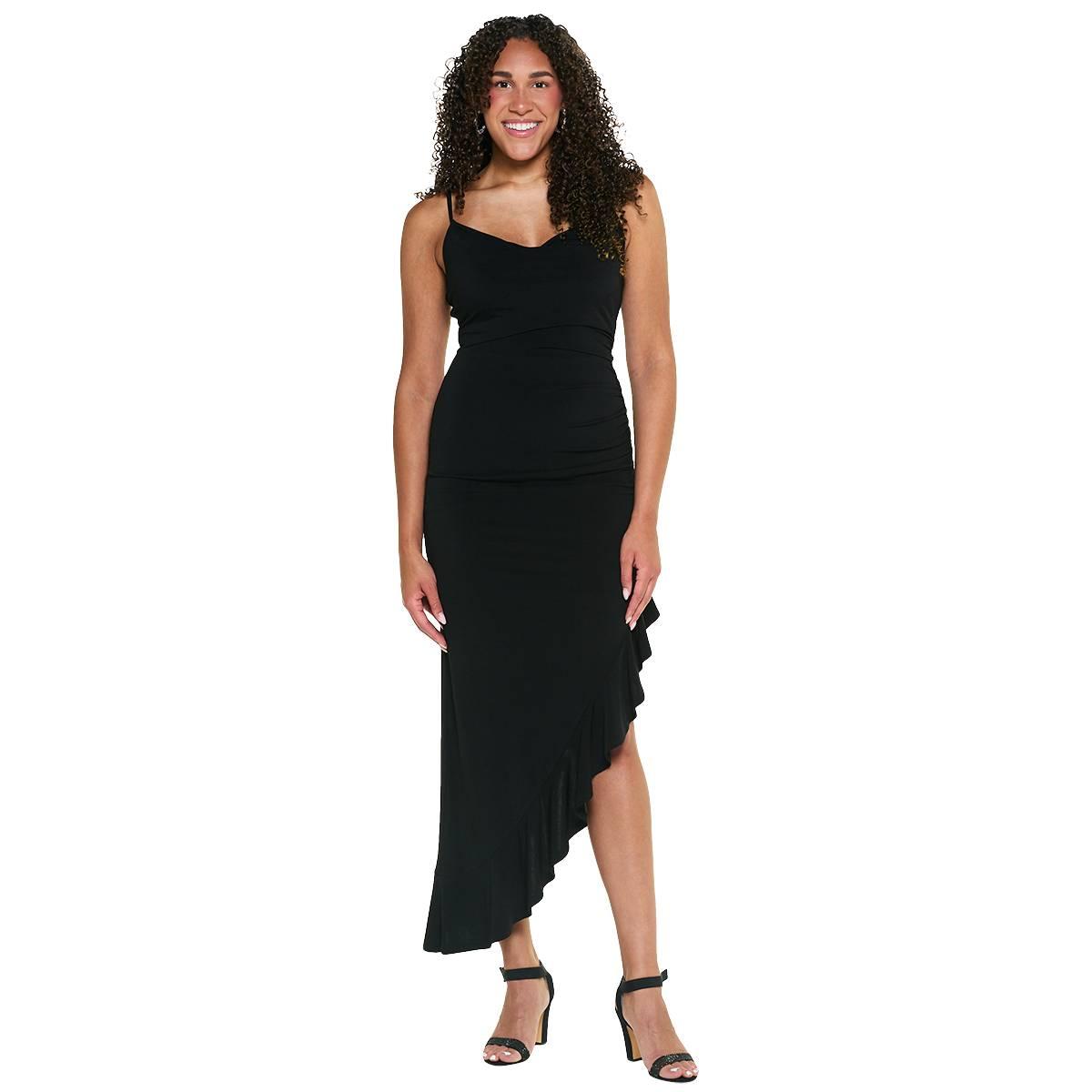 Click here for Juniors Emerald Sundae Ity Drape Neck Ruffle Hem M... prices