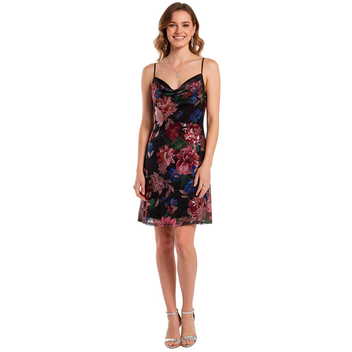 Click here for Juniors Emerald Sundae Floral Burnout Drape Neck S... prices
