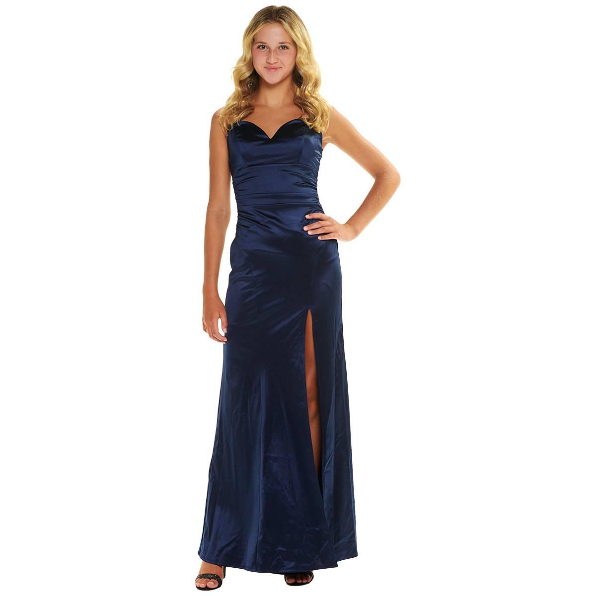 Click here for Juniors Emerald Sundae Sweetheart Satin Sheath Dre... prices