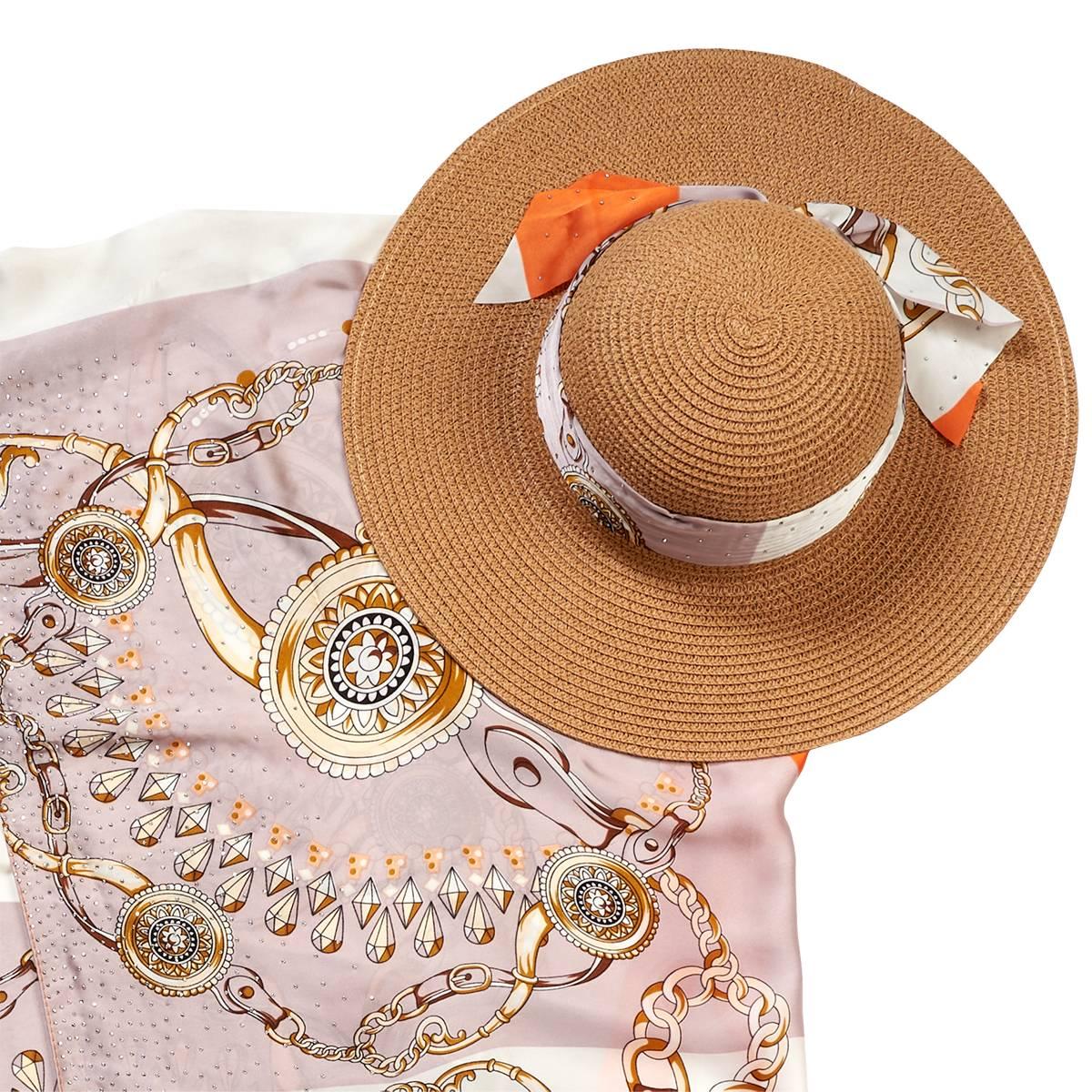 Click here for Womens Adrienne Vittadini 2pc. Stone Kimono Hat Se... prices