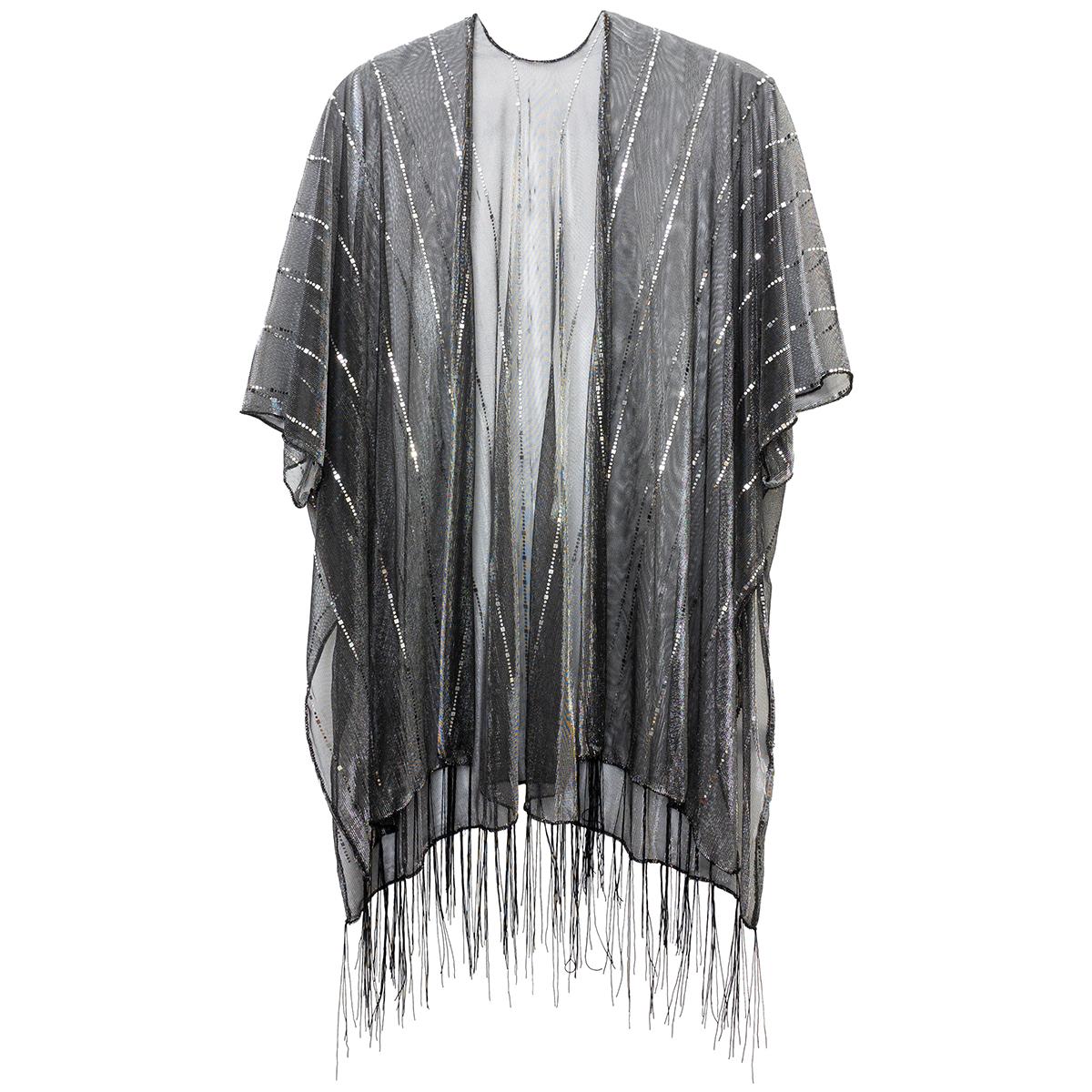 Click here for Womens Jessica McClintock Hologram Tie Front Fring... prices