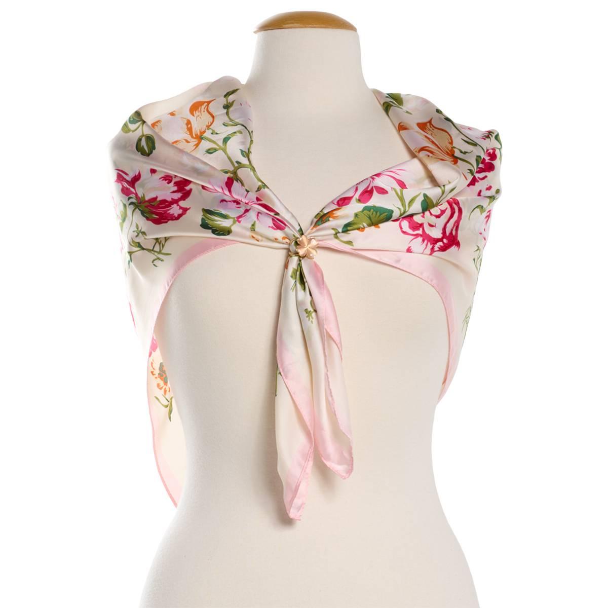 Click here for Womens Jessica Mcclintock Pink Roses Scarf prices